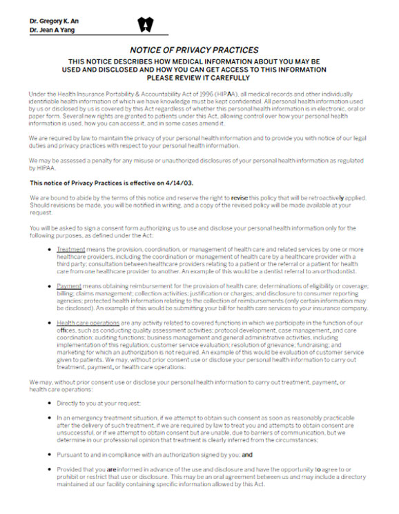Intake Forms - Woodside Endodontics - Redwood City, CA